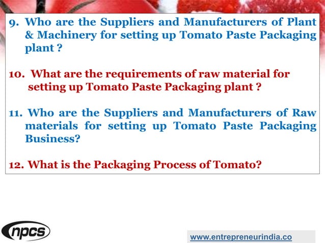 Tomato Paste Packaging Industry | PPT