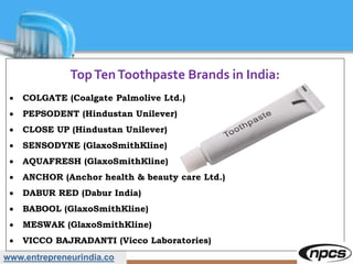 Toothpaste Manufacturing Business | PPT