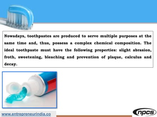 Toothpaste Manufacturing Business | PPT