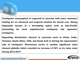 Toothpaste Manufacturing Business | PPT