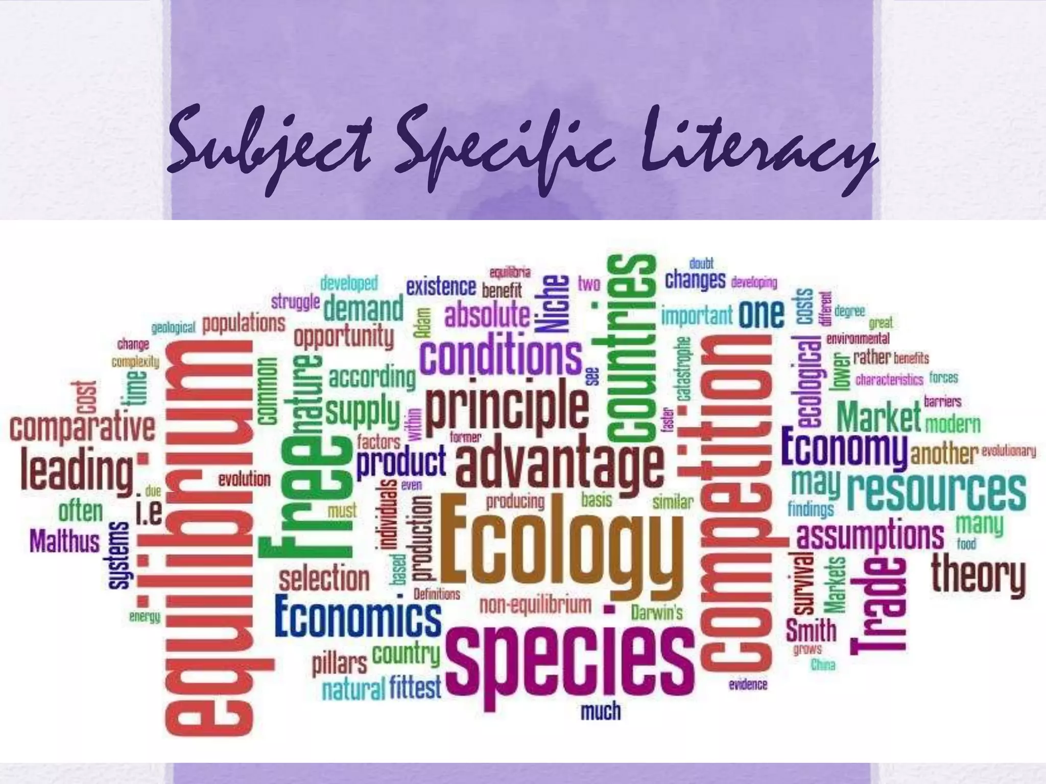 Subject SpecificTeminolgy | PPTX