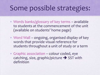 Subject SpecificTeminolgy | PPT