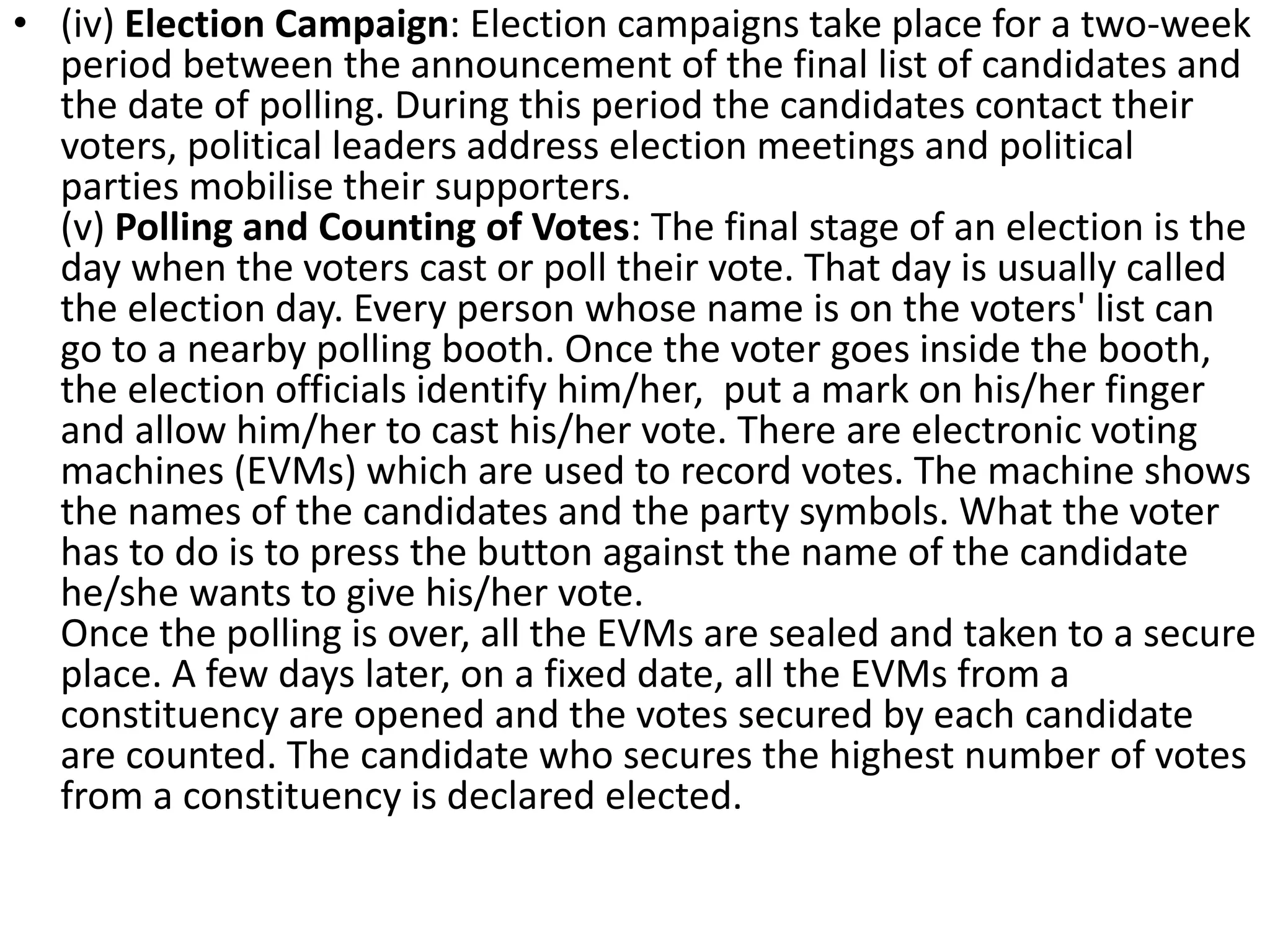 SST PPT of class 7th on Elections of India | PPTX