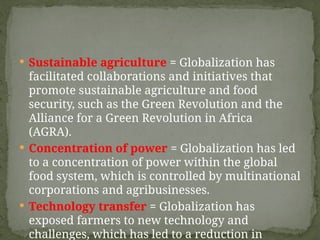 GLOBALISATION EFFECTS ON AGRICULTURE AND COMPARISON BETWEEN ODISHA AND ...