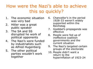 SST PPT.pptnazsm and raise of hitler ppt | PPTX