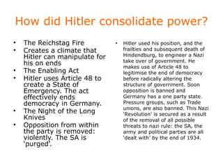 SST PPT.pptnazsm and raise of hitler ppt | PPTX