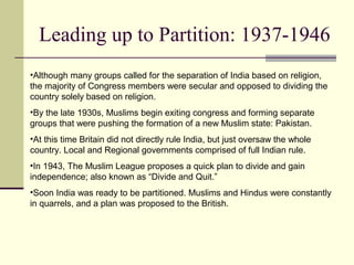 Partition of the India | PPT