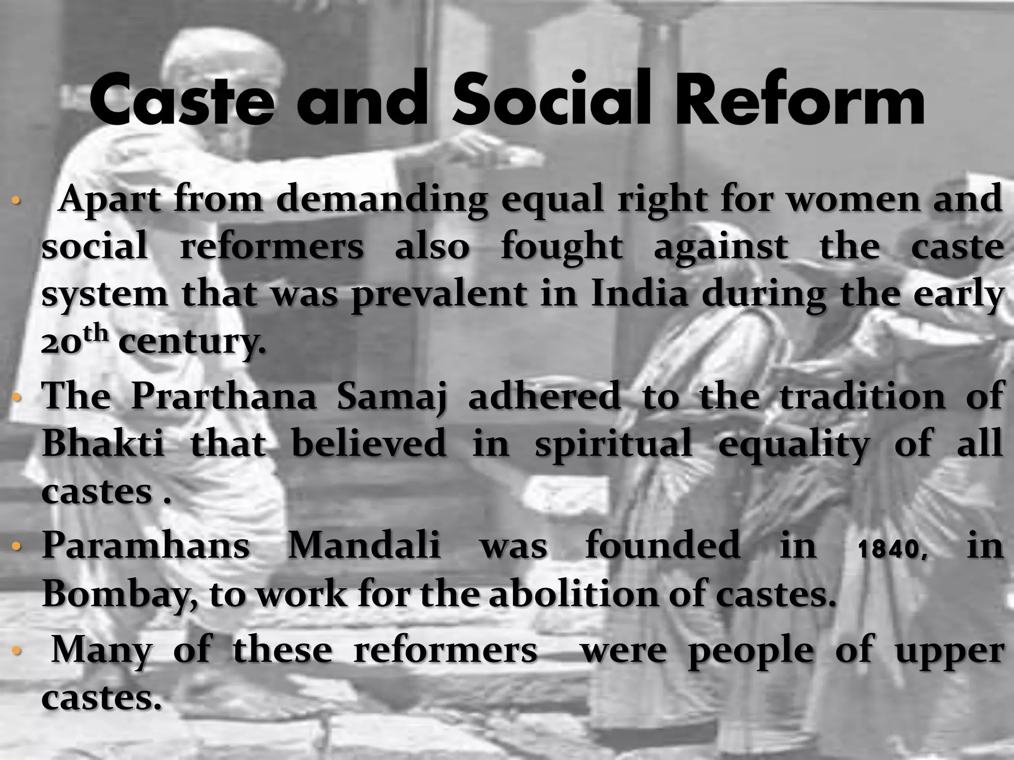 WOMEN CASTE AND REFORM | PPTX