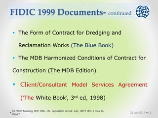 Ss training fidic moustafa ismail 2017 _ lec. 1 | PDF