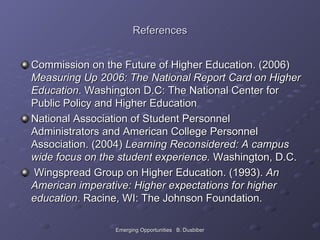 Trends In Student Affairs 2008 | PPT | College Planning | College Education