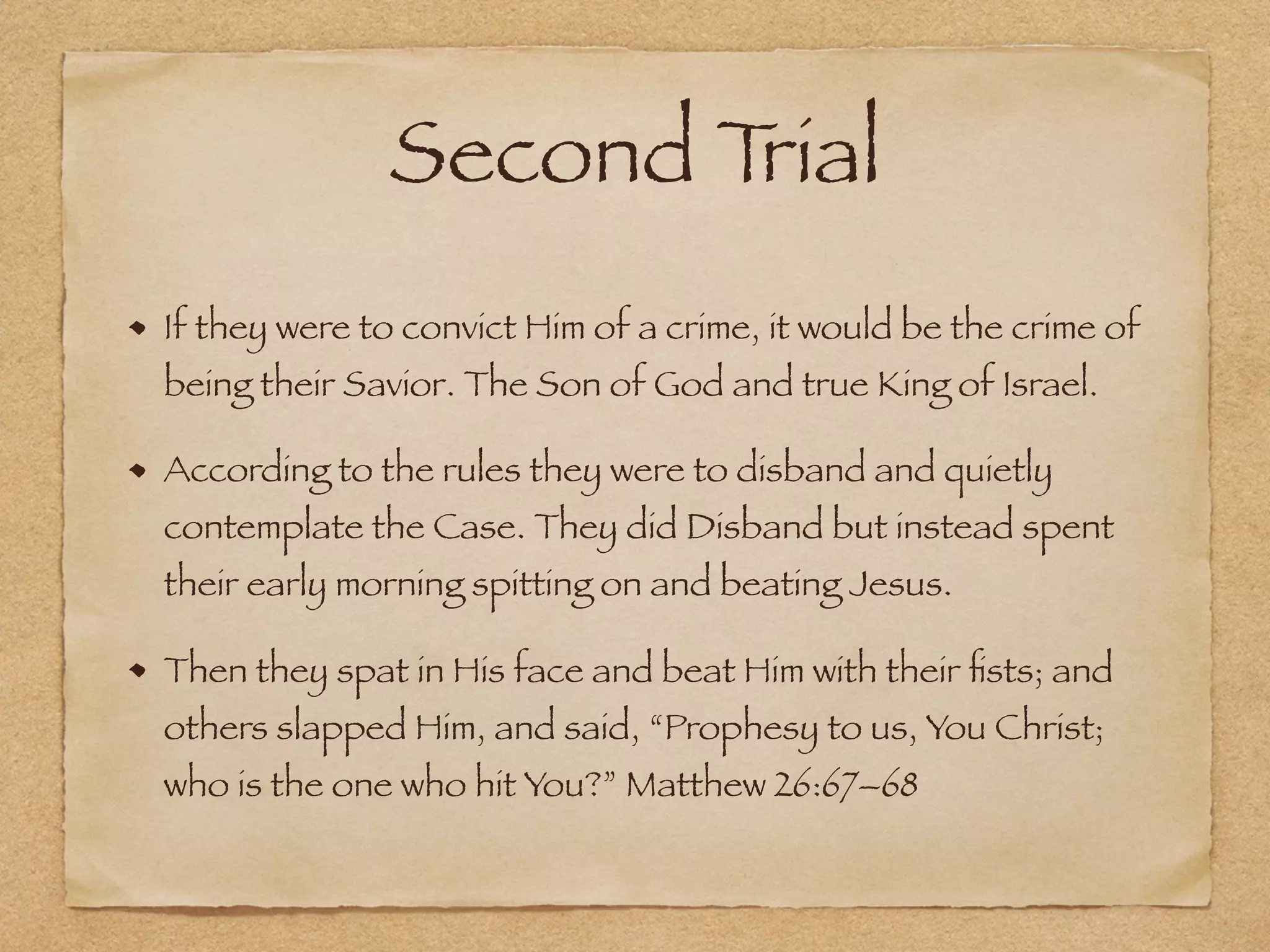 Sunday School Trial of Jesus | PDF