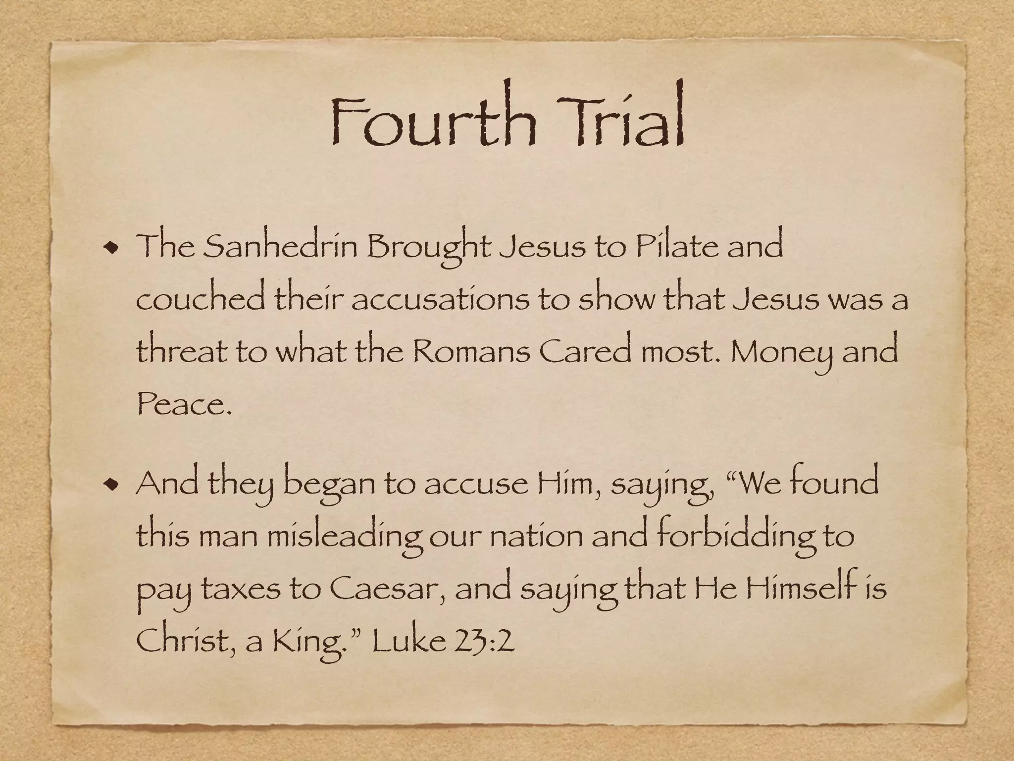 Sunday School Trial of Jesus | PDF