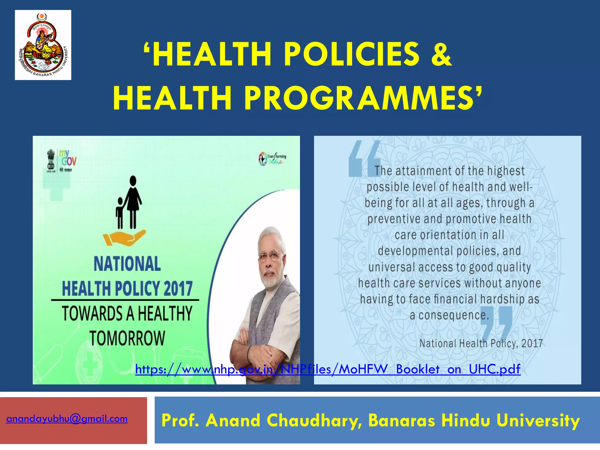 Health Policies and Health Programs | PDF