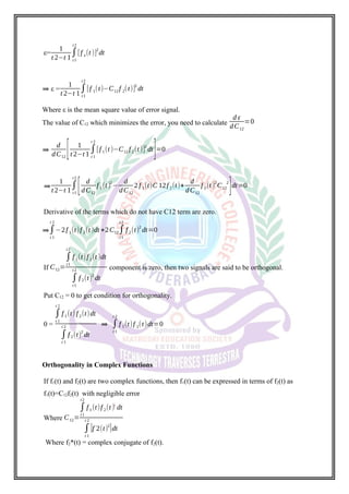Continous time fourier series and Examples | DOCX