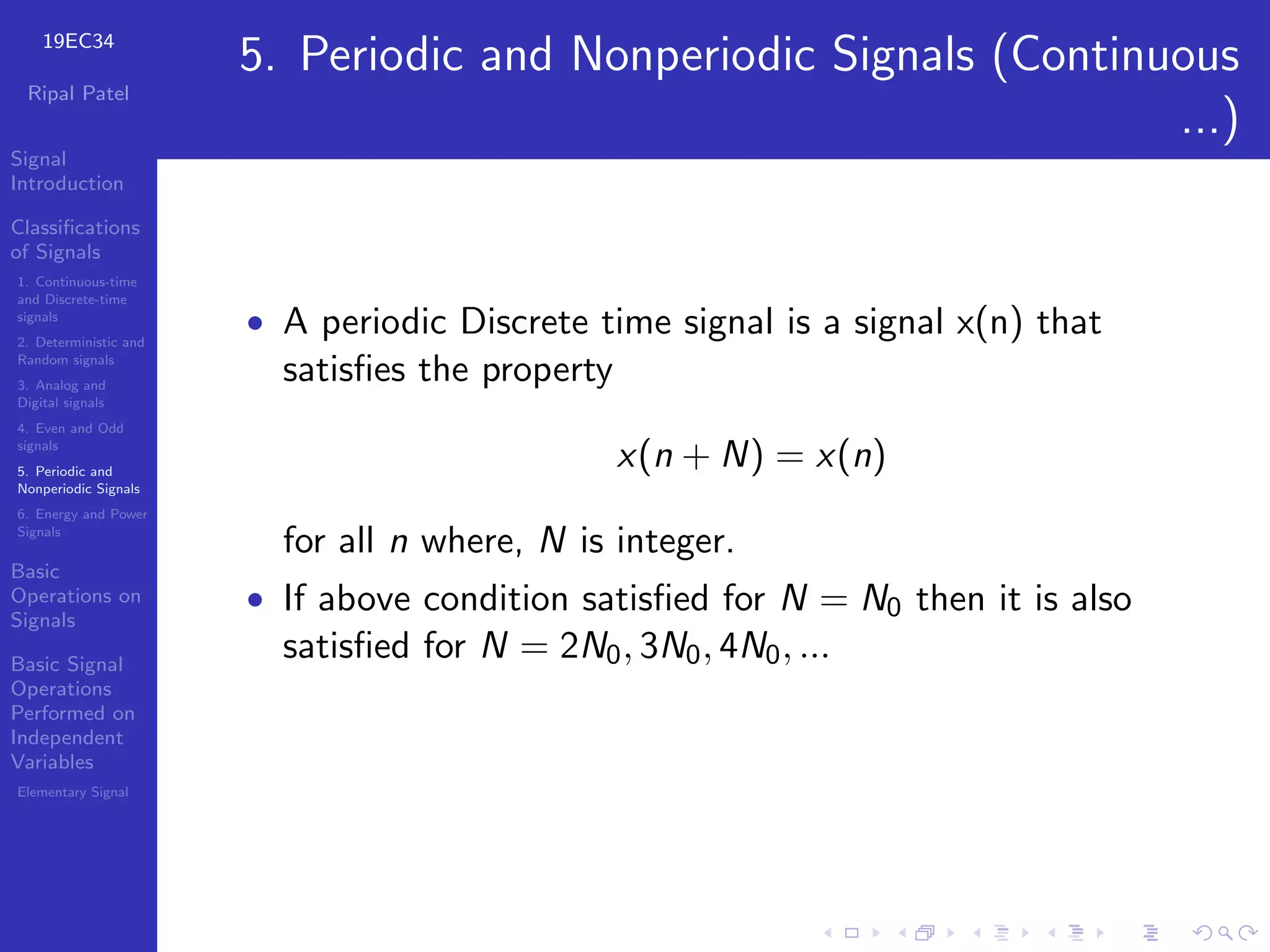 Introduction and Classification of signals | PPT