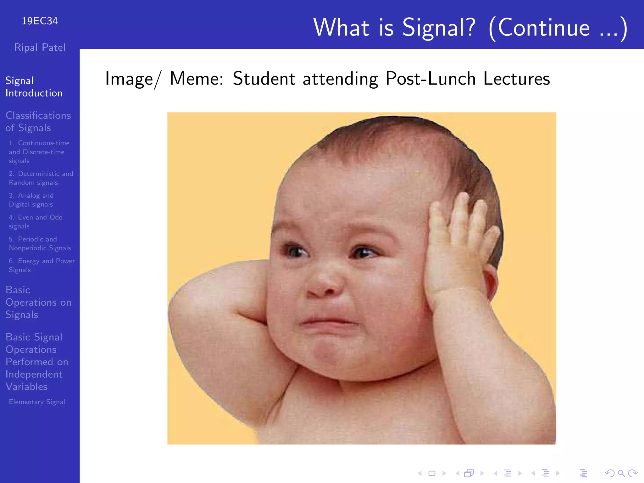 Introduction and Classification of signals | PPT