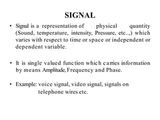 Signals and Systems-Fourier Series and Transform | PPTX