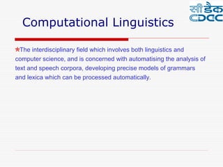 Sanskrit and Computational Linguistic | PPT