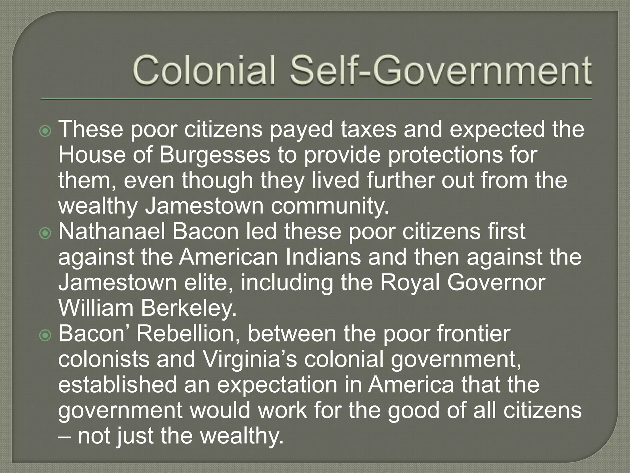 Ssush 2c colonial self government | PPT