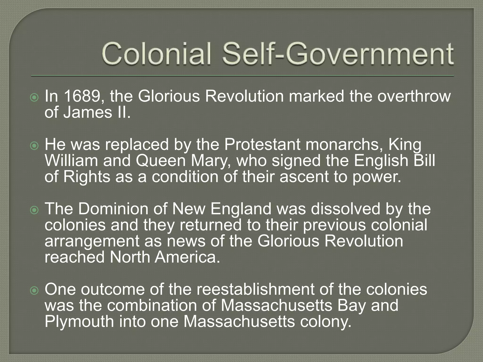 Ssush 2c colonial self government | PPT