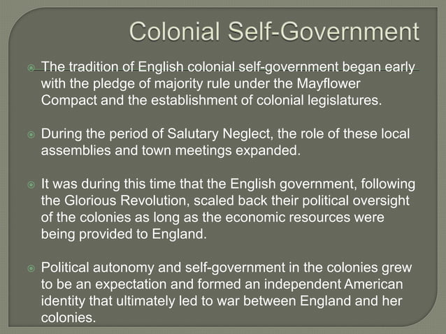 Ssush 2c colonial self government | PPT