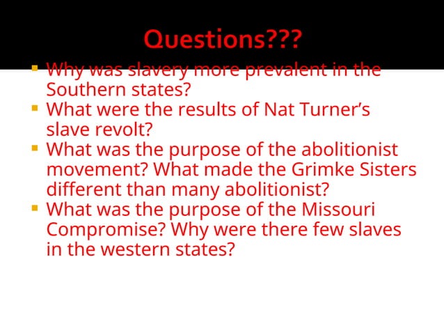 US History - The Road to the US Civil War | PPT