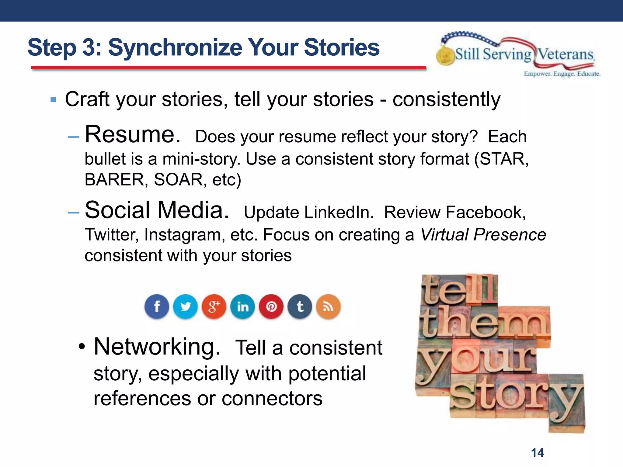 Telling Your Story: a Critical Job Hunting Skill | PPT