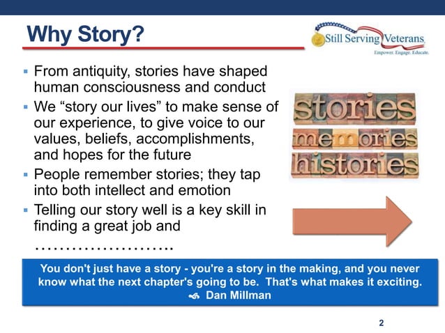 Telling Your Story: a Critical Job Hunting Skill | PPT