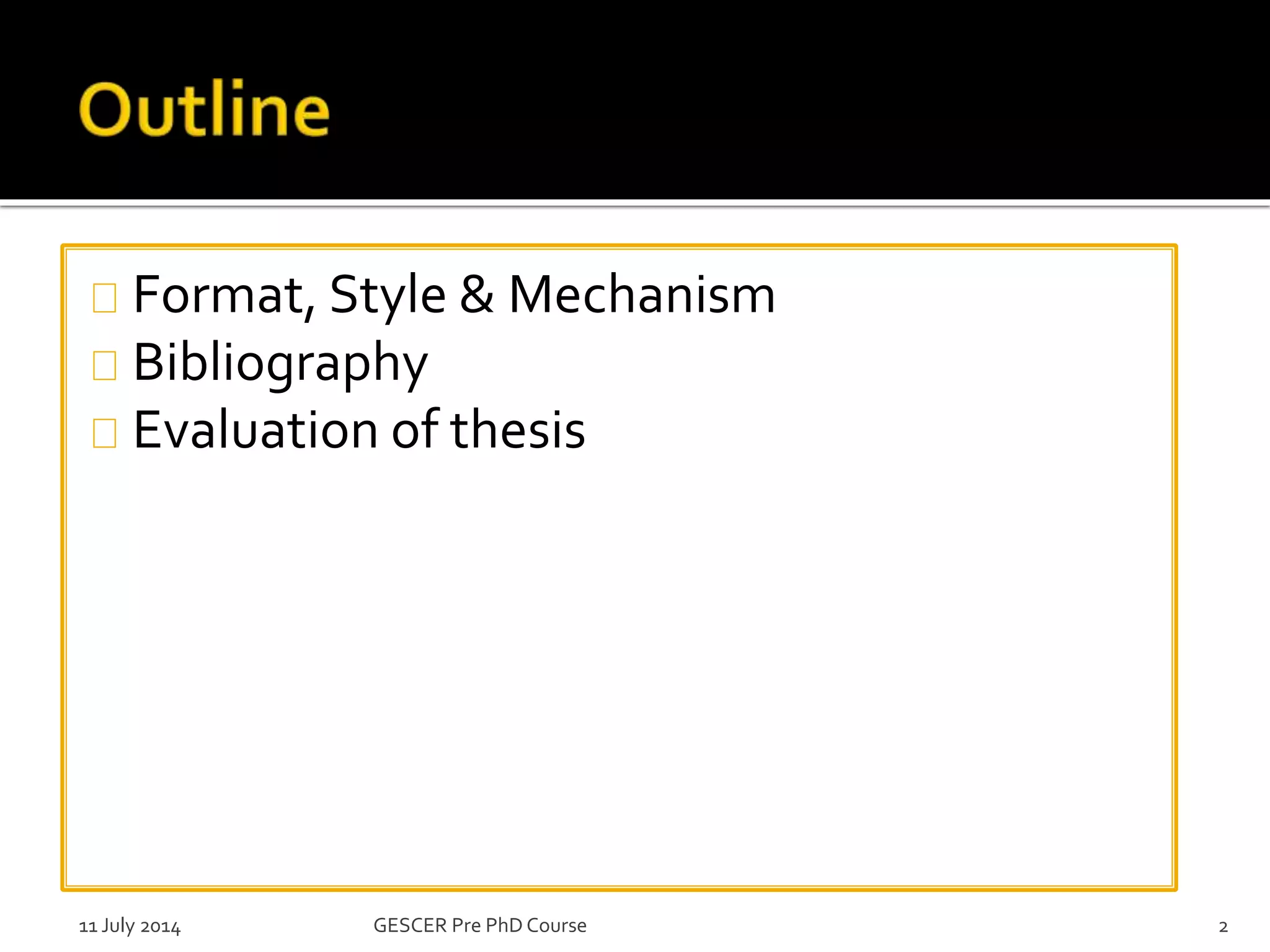 Pre-PhD Course – 1 Research Methodology in Education | PPT