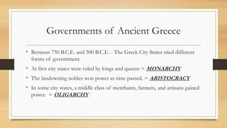 Greek civilization, social setup and political setup | PPTX | Science
