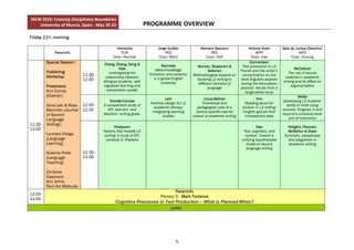 Sswl 2010 programme_overview | PDF