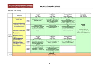 Sswl 2010 programme_overview | PDF