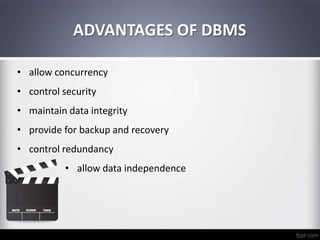 Applications of DBMS in Film Industry | PPTX