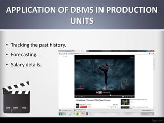 Applications of DBMS in Film Industry | PPTX