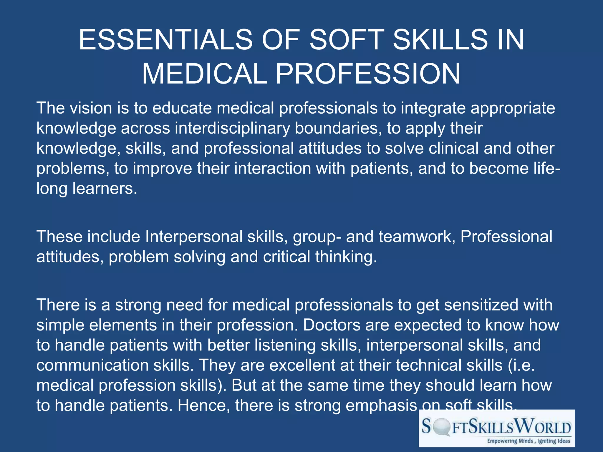 Ssw presentation for medical professionals | PPTX
