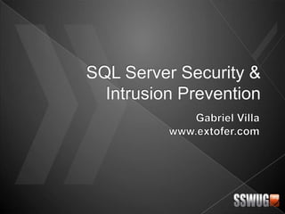 SQL Server Security and Intrusion Prevention | PPTX | Databases | Computer Software and Applications