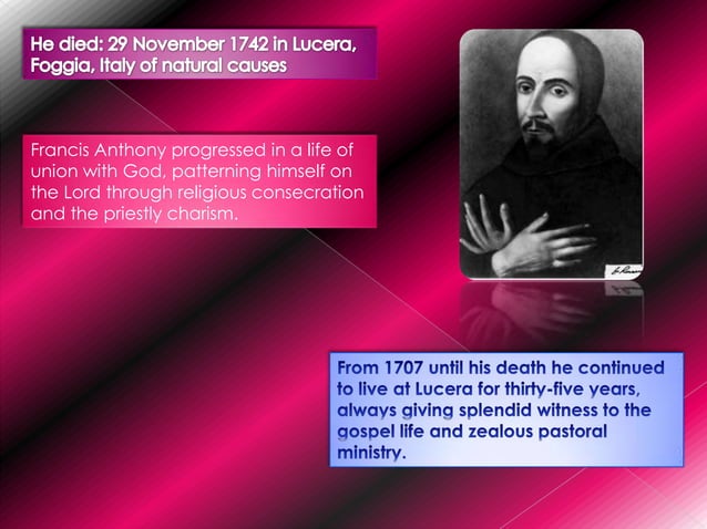St. Francesco Antonio Fasani | PPT