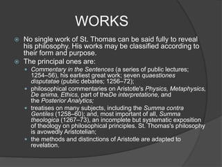 St. Thomas Aquinas Philosophy | PPTX