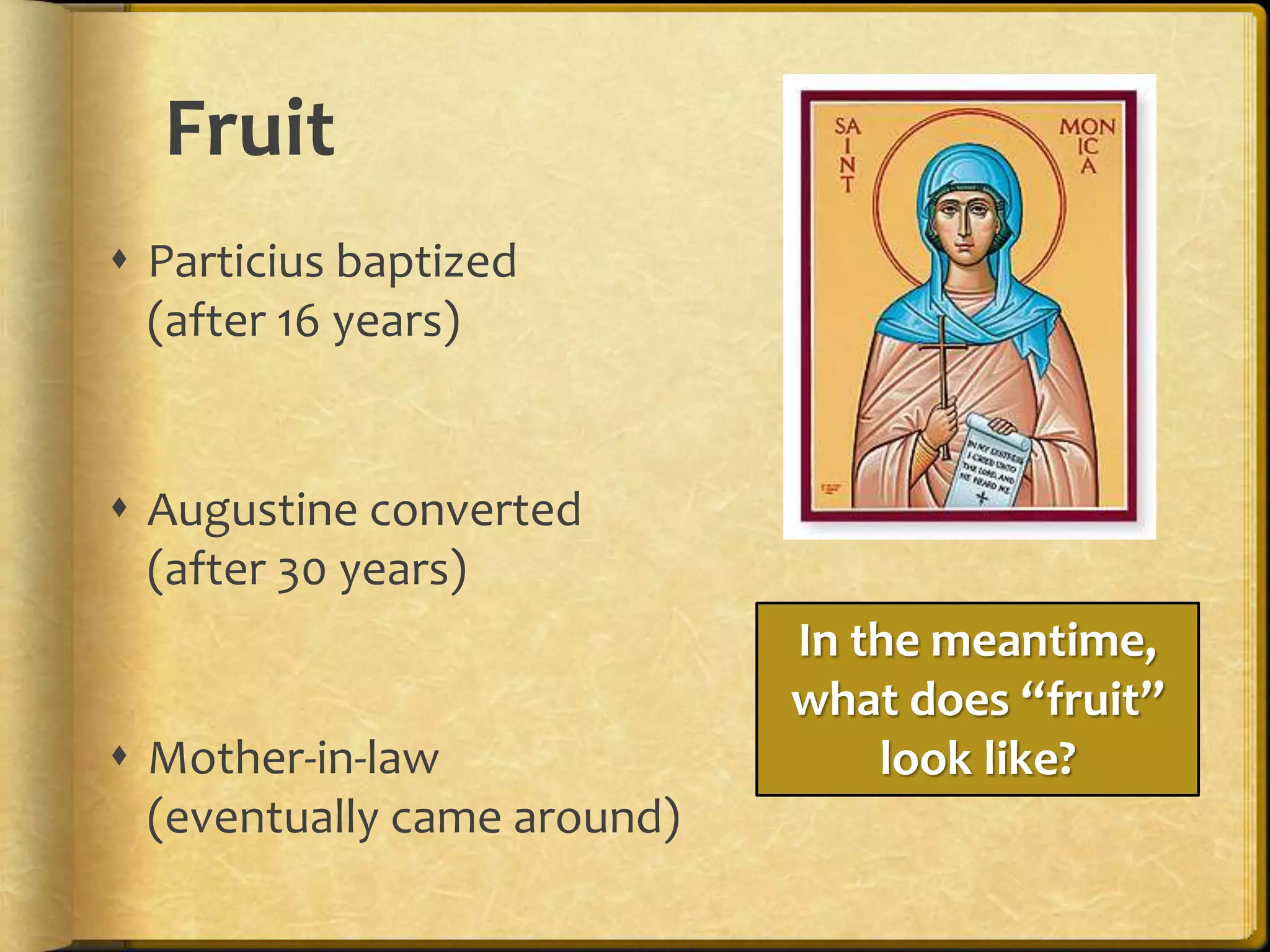 Women's Society - "Soup Night" Presentation on St. Monica | PPT