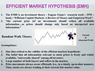 Capital Structure Theories, Valuation of Shares & Efficient Market ...