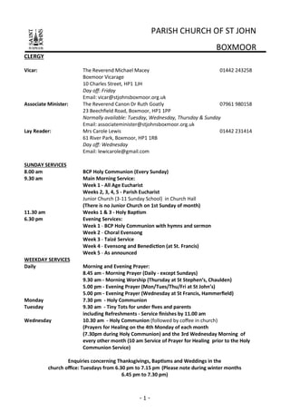 St. John's Boxmoor Magazine July 2020 | PDF
