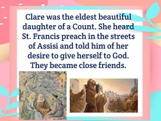 Life of St. Clare of Assisi | PPTX