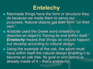 St. Ann Philosophy, Matter and Form, Proofs of God's Existence, Nov. 16 ...