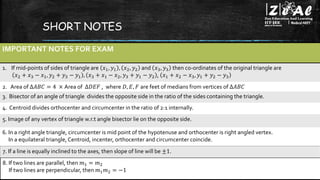 Straight Lines for JEE REVISION Power point presentation | PPTX