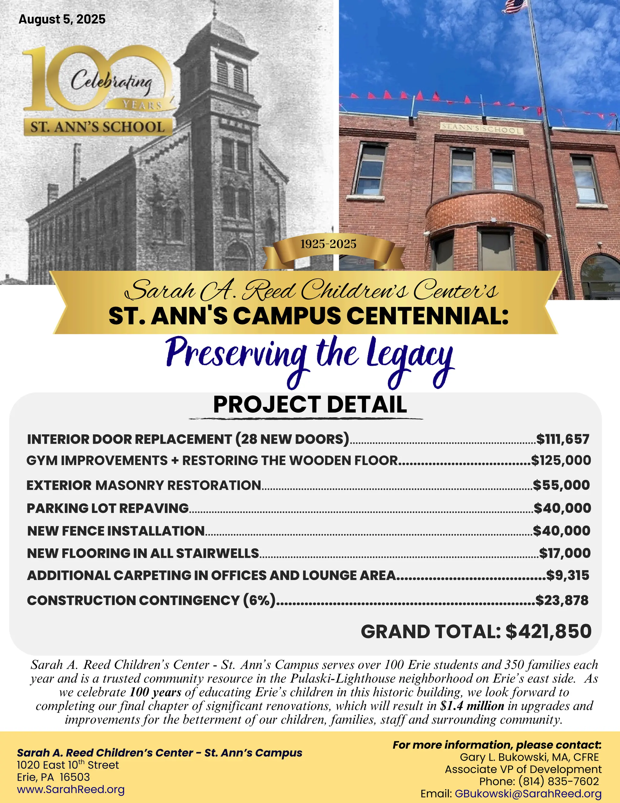 St. Ann's Campus Update + Centennial Project Detail 8.5.2025.pdf