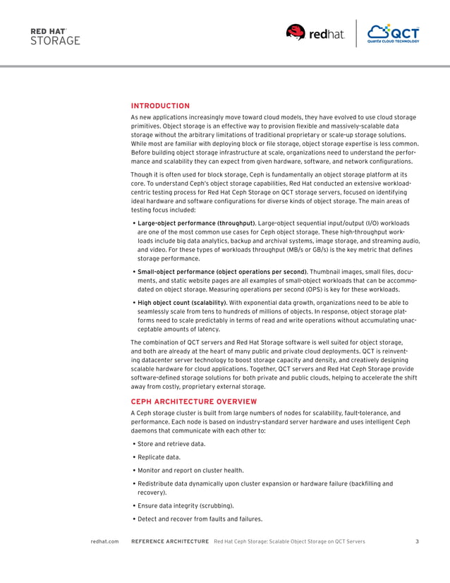 Ceph Object Storage Reference Architecture Performance And Sizing Guide