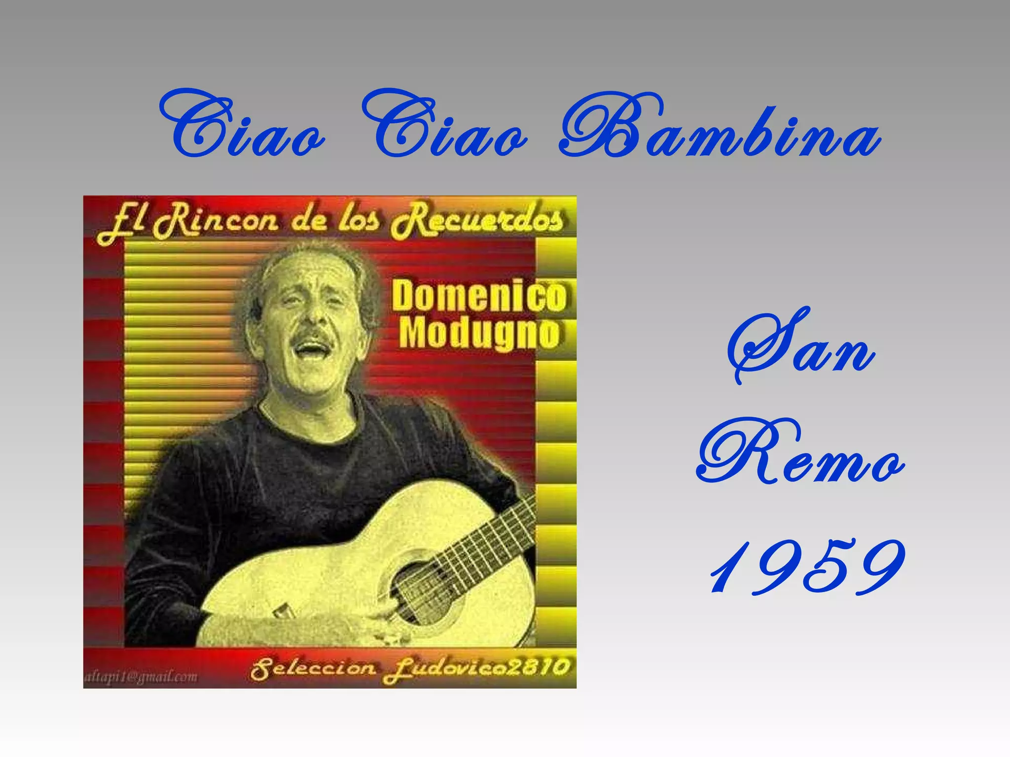 St ciao ciao bambina | PPS