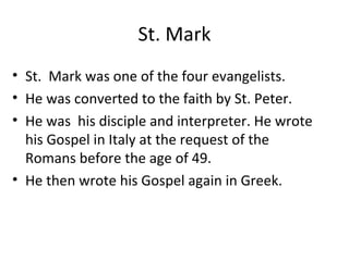 St. Mark | PPT