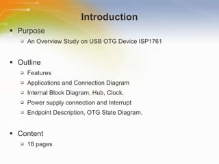 An Overview Study on USB OTG Device ISP1761 | PPT