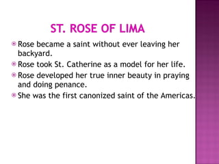 St. Rose of Lima | PPT